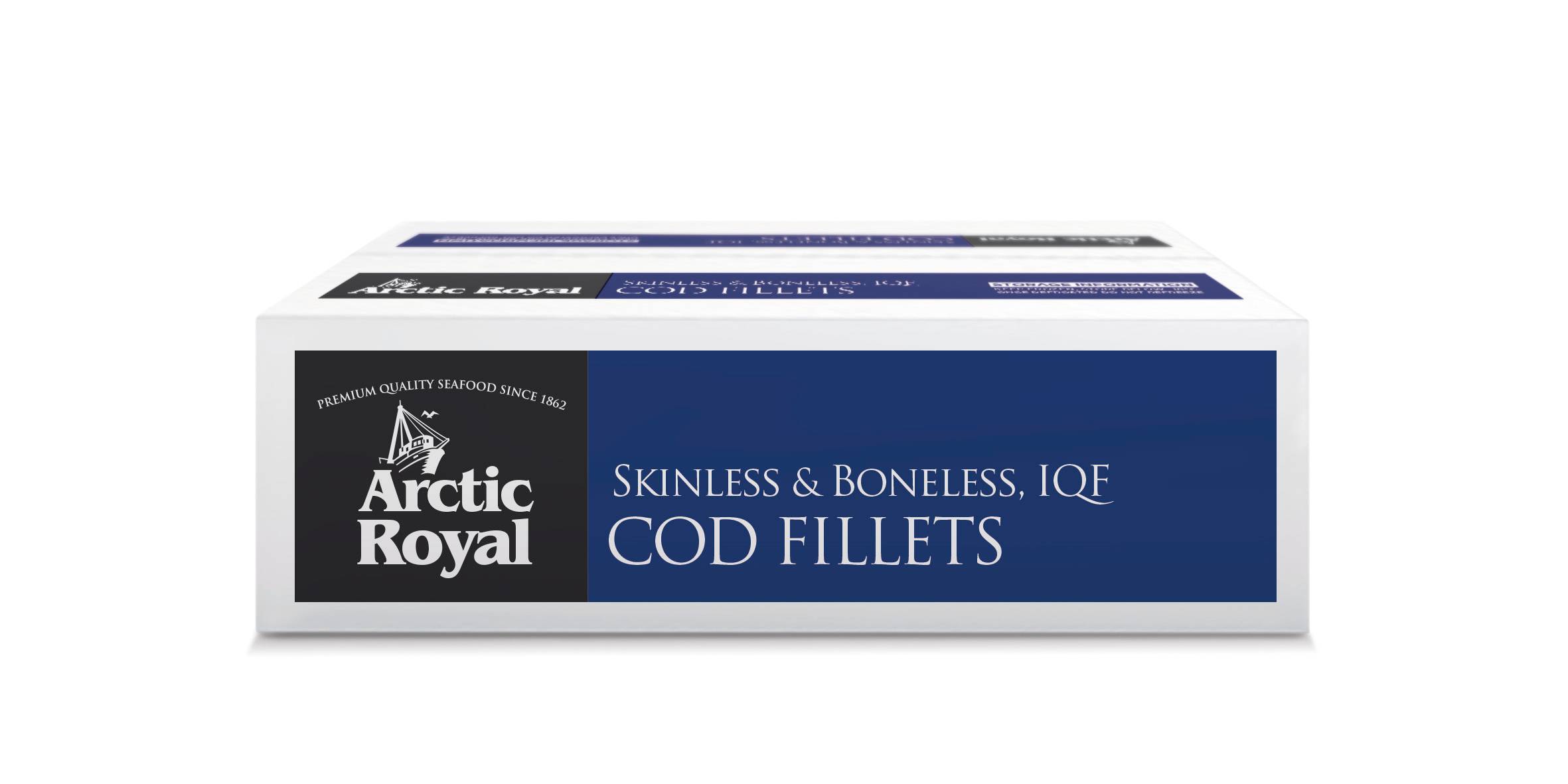 ARCTIC ROYAL SKINLESS BONELESS ATLANTIC COD FILLET 140-170G X25 - Lucky 8